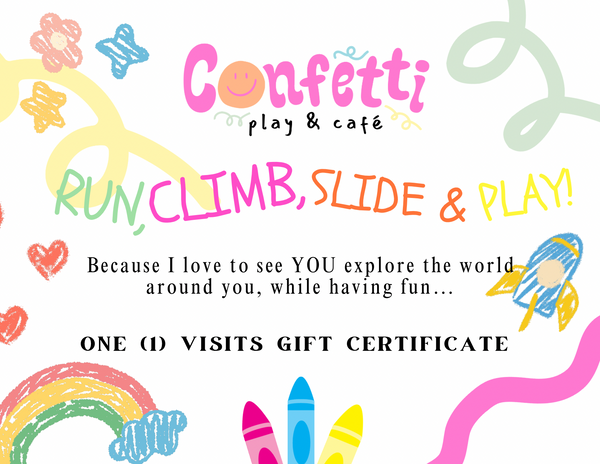 Confetti Gift Certificate – Confetti Play and Cafe LLC